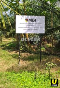 Signboard Bertiang / Papan Tanda Bertiang - Ucetak